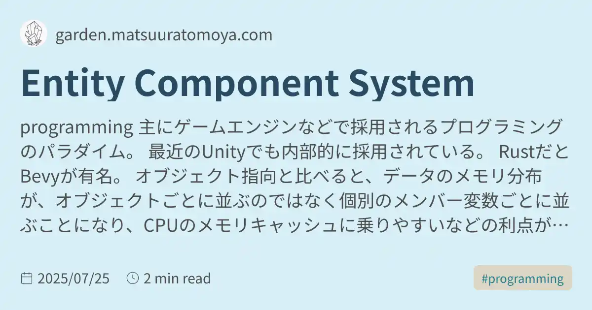 Entity Component System